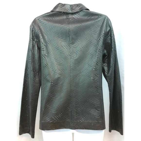 Etcetera | Jackets & Coats | Etcetera Black Perforated Jacket | Poshmark